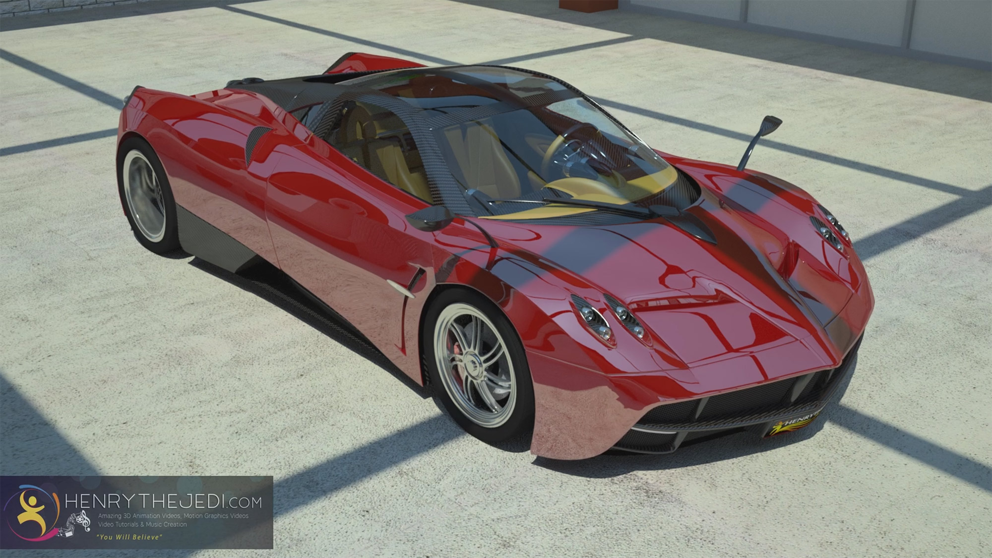 Pagani Huayra Detailed 3D Car Modeling & Animation – Henrythejedi.com