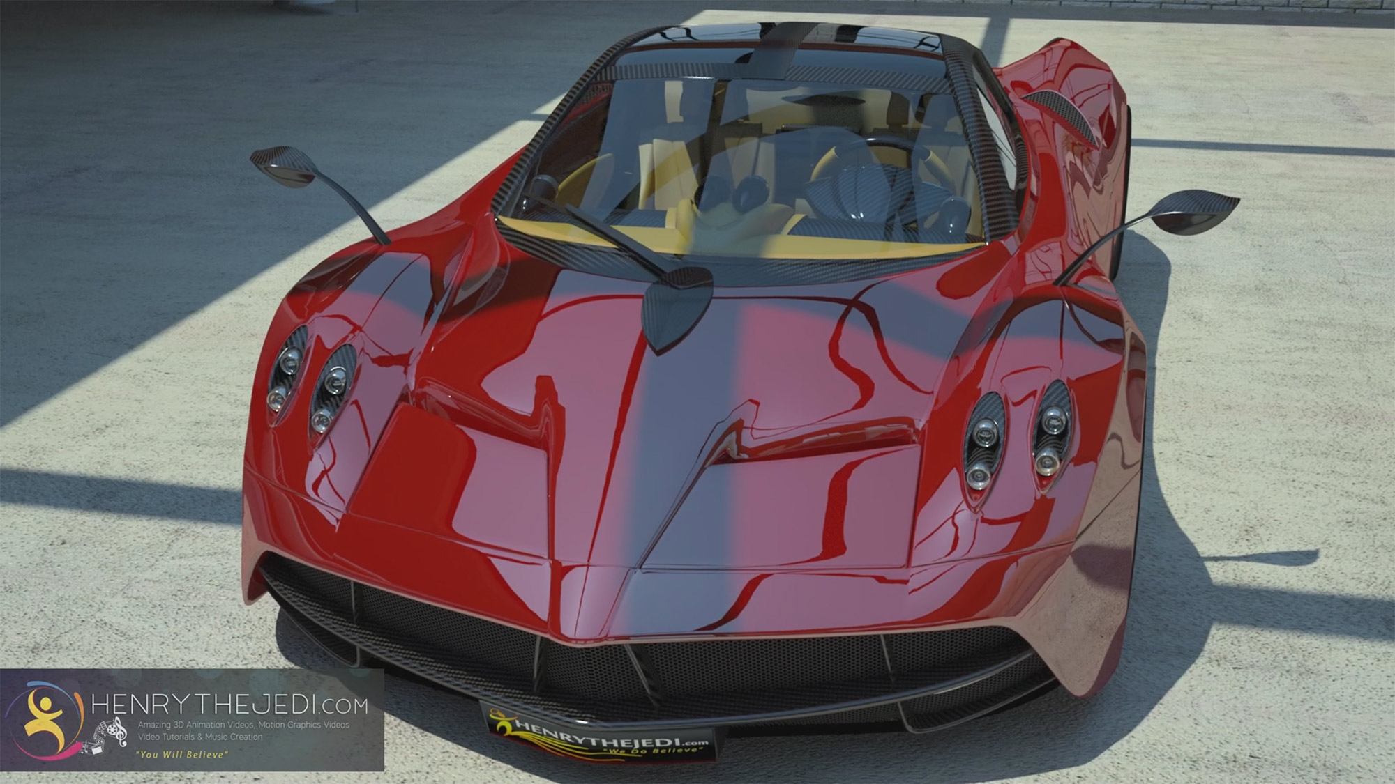 Pagani Huayra Detailed 3D Car Modeling & Animation – Henrythejedi.com