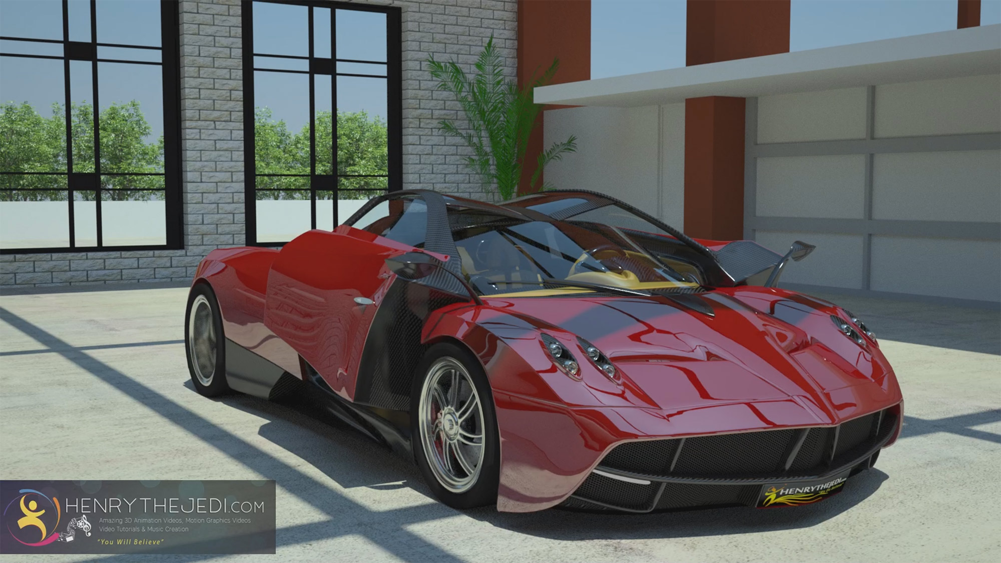 Pagani Huayra Detailed 3D Car Modeling & Animation – Henrythejedi.com