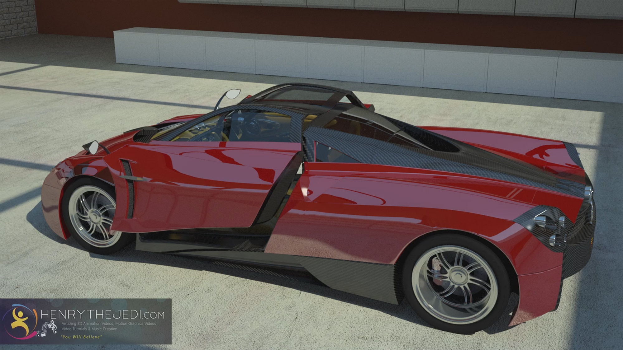 Pagani Huayra Detailed 3D Car Modeling & Animation – Henrythejedi.com