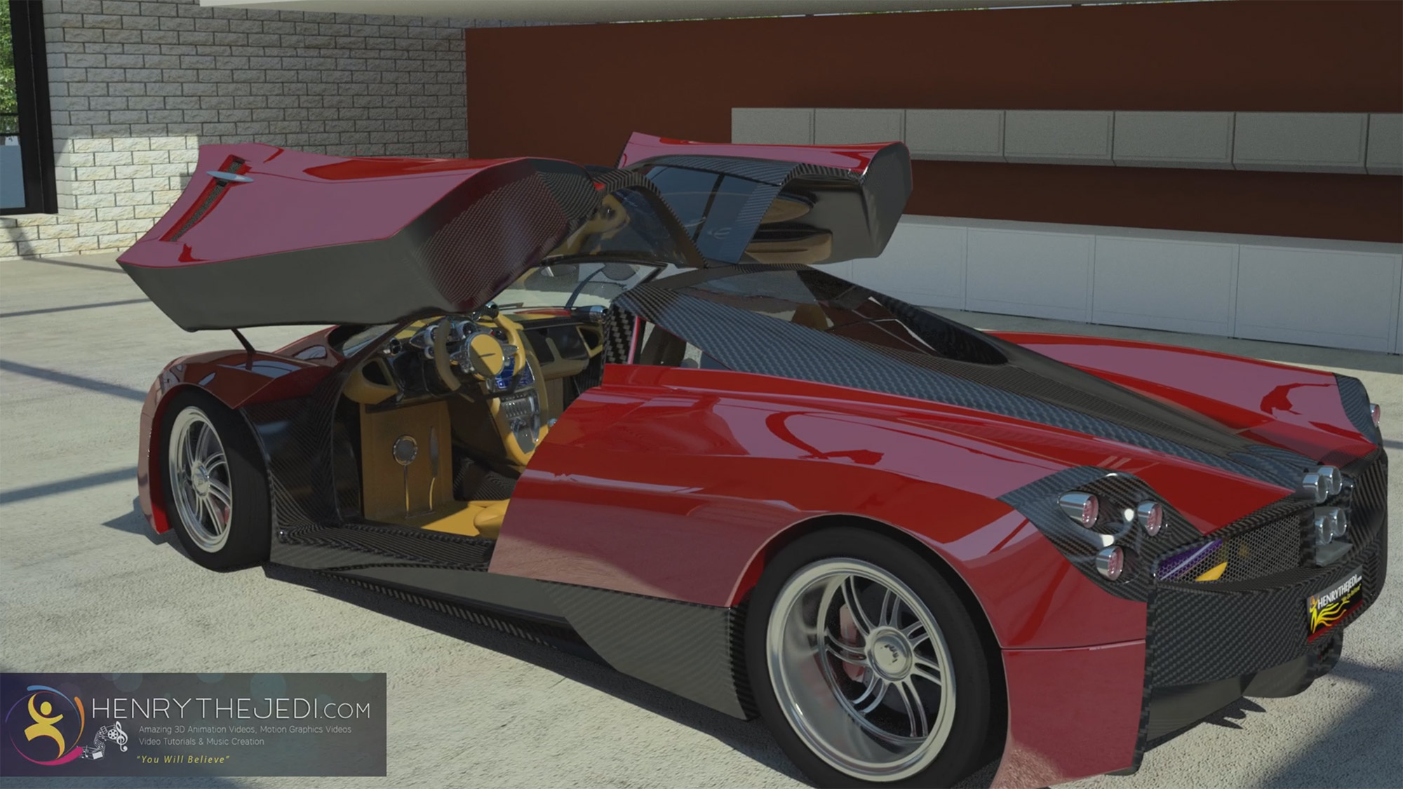 Pagani Huayra Detailed 3D Car Modeling & Animation – Henrythejedi.com