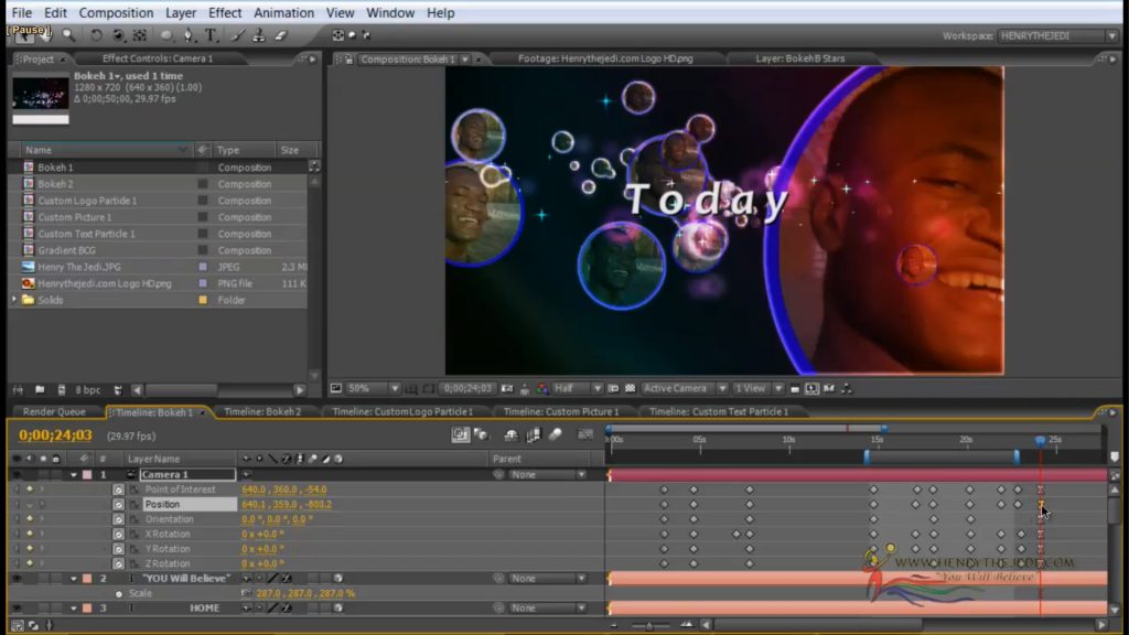 3D Bokeh in Adobe After Effects – Henrythejedi.com